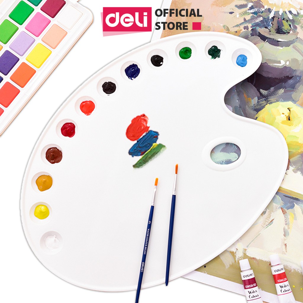 [Deli Painting TOOLS] Deli color mixing tray 3 / 12 compartments - with ...