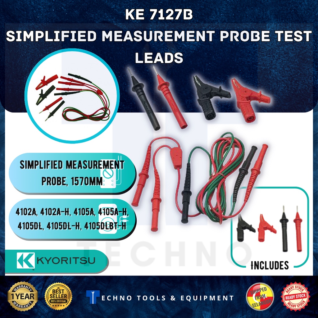 Kyoritsu KE 7127B Simplified measurement probe TEST LEADS | Shopee Malaysia