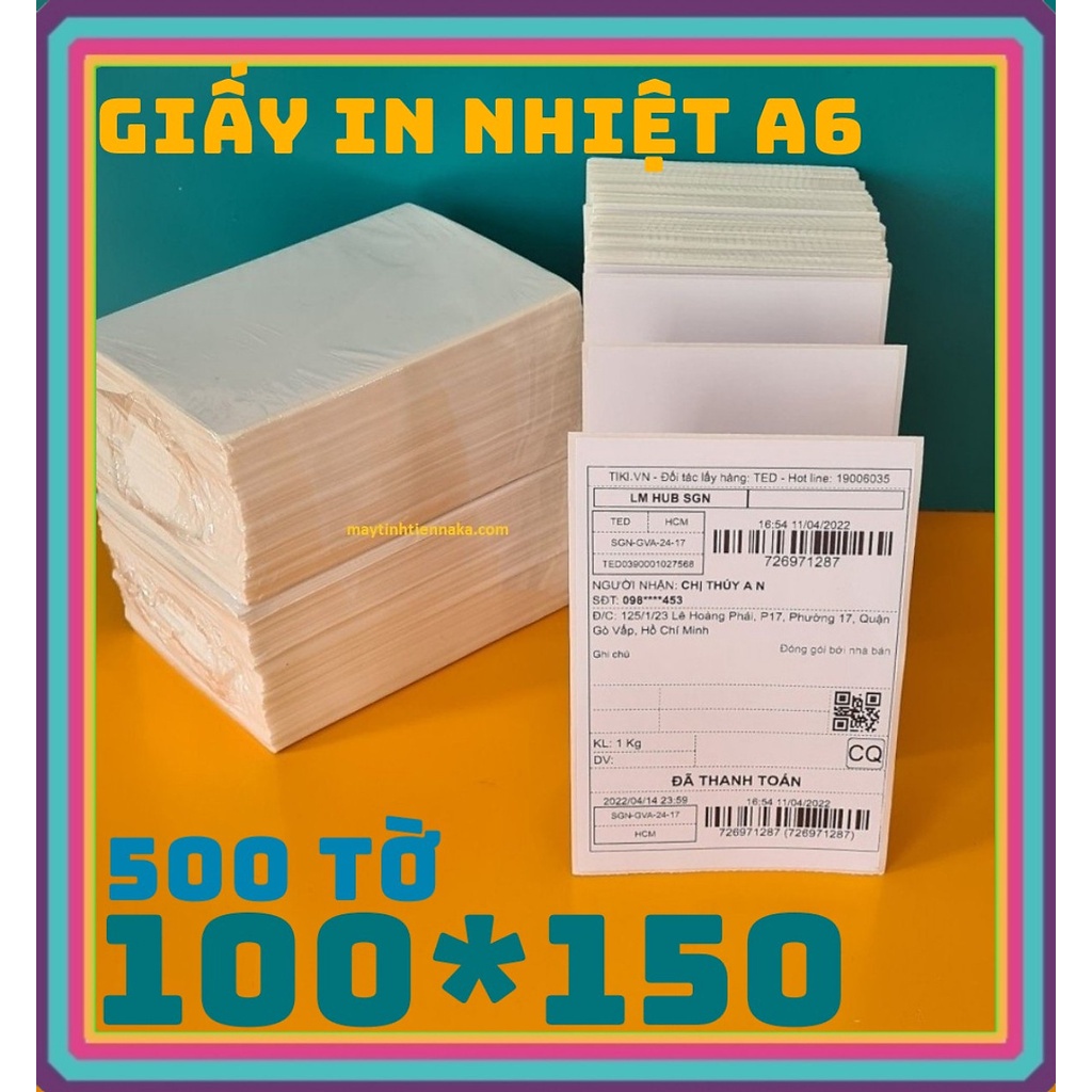 E-commerce order printing paper 100x150mm for thermal decal printing of ...