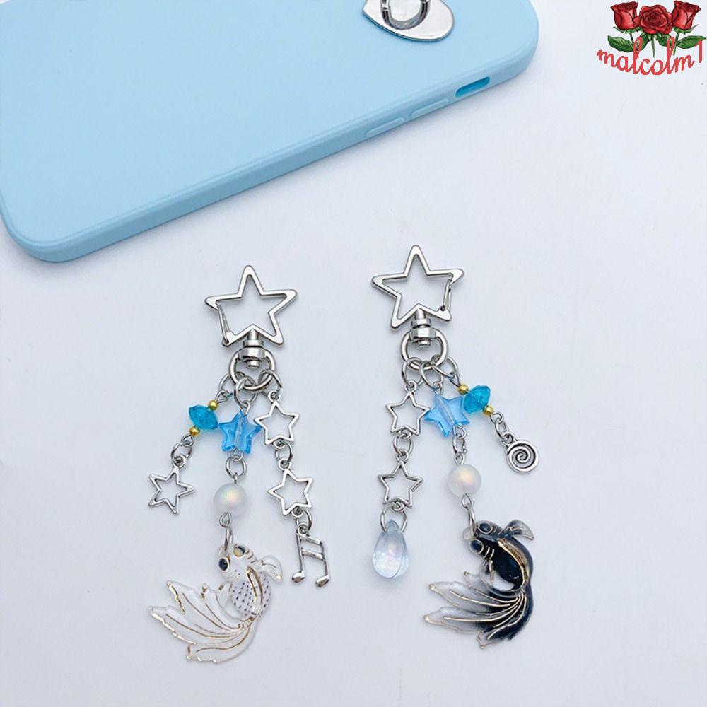 MALCOLM1 Koi Star Bead Chain, Spice Girl Style Anime Y2k Key Chains ...