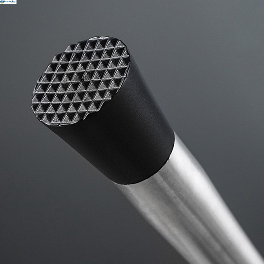 Stainless Steel Long Handle Muddler Hand-Hammered DIY Lemon Juice Press ...