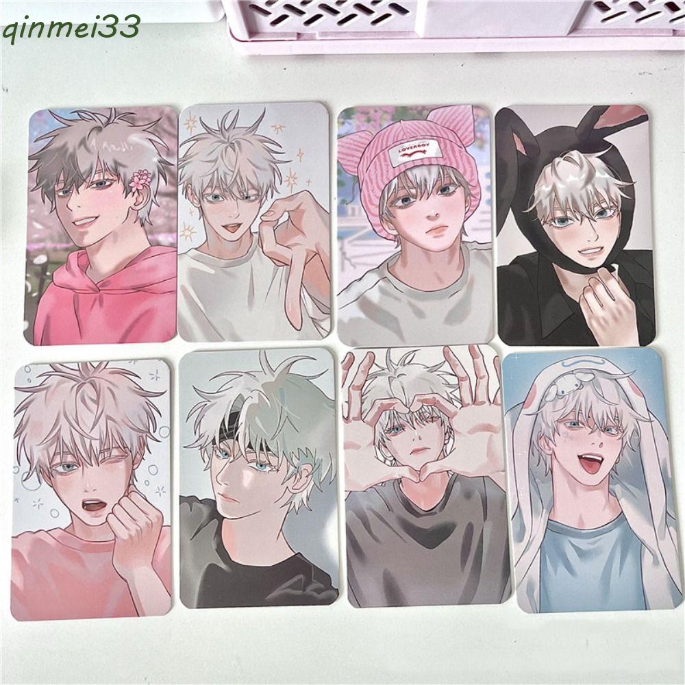 QINMEI 8 pcs Gojo Satoru Lomo Anime Postcard, Paper Anime Peripheral ...