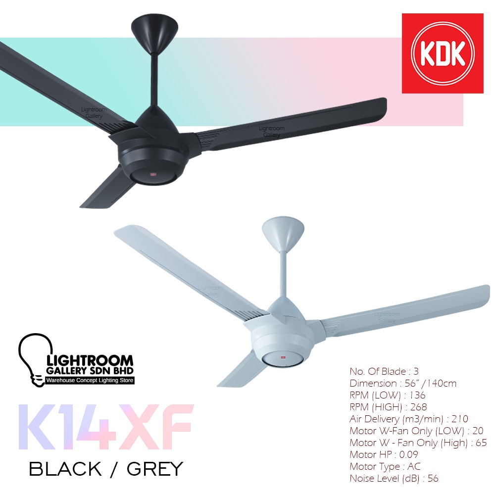 KDK K14XF REMOTE CONTROL CEILING FAN 3 BLADE K14XF-GY ( GREY ) / K14XF ...