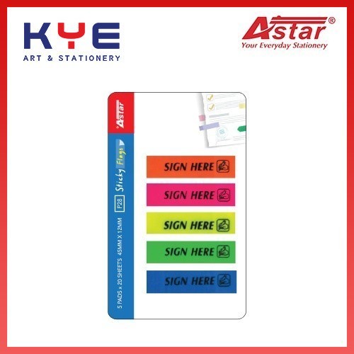 Astar PVC Sticky Notes Sign Here P-28 (5 colours) | Shopee Malaysia