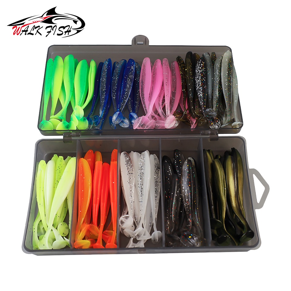 WALK FISH 81Pcs/Set Fishing Lure Set with Storage Box 80Pieces 70mm/2g ...