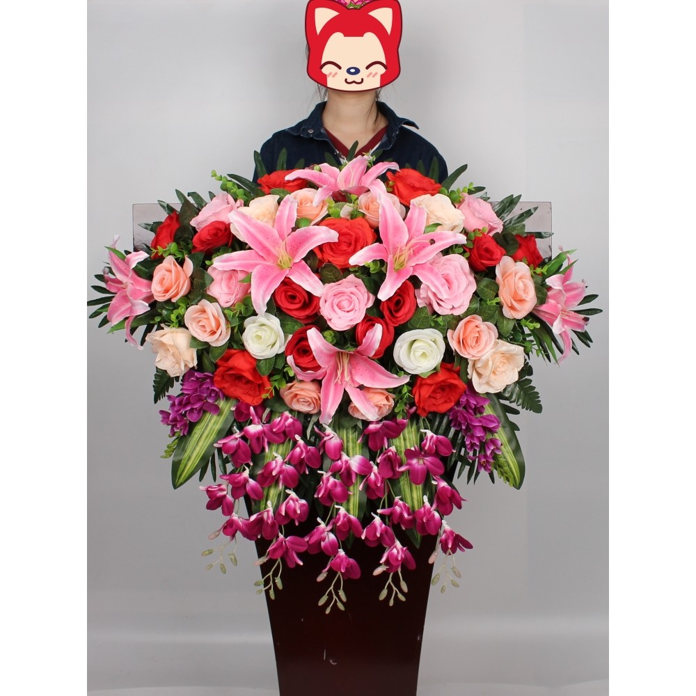Podium Flower Simulation Flower Podium Bouquet Chairman Fake Flower ...