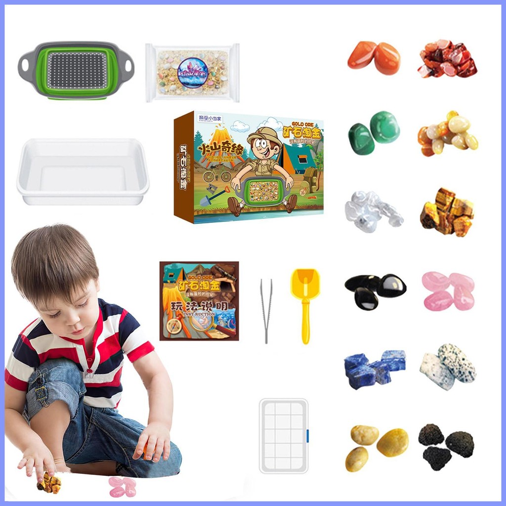 Digging Set For Kids Gemstone Mining Toy With Dig Tools Geology ...