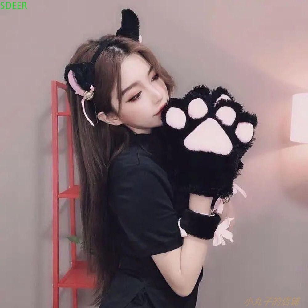 SDEER Anime Cosplay Gloves Sweet 1pcs Cute Bear Claw Paw Mittens ...