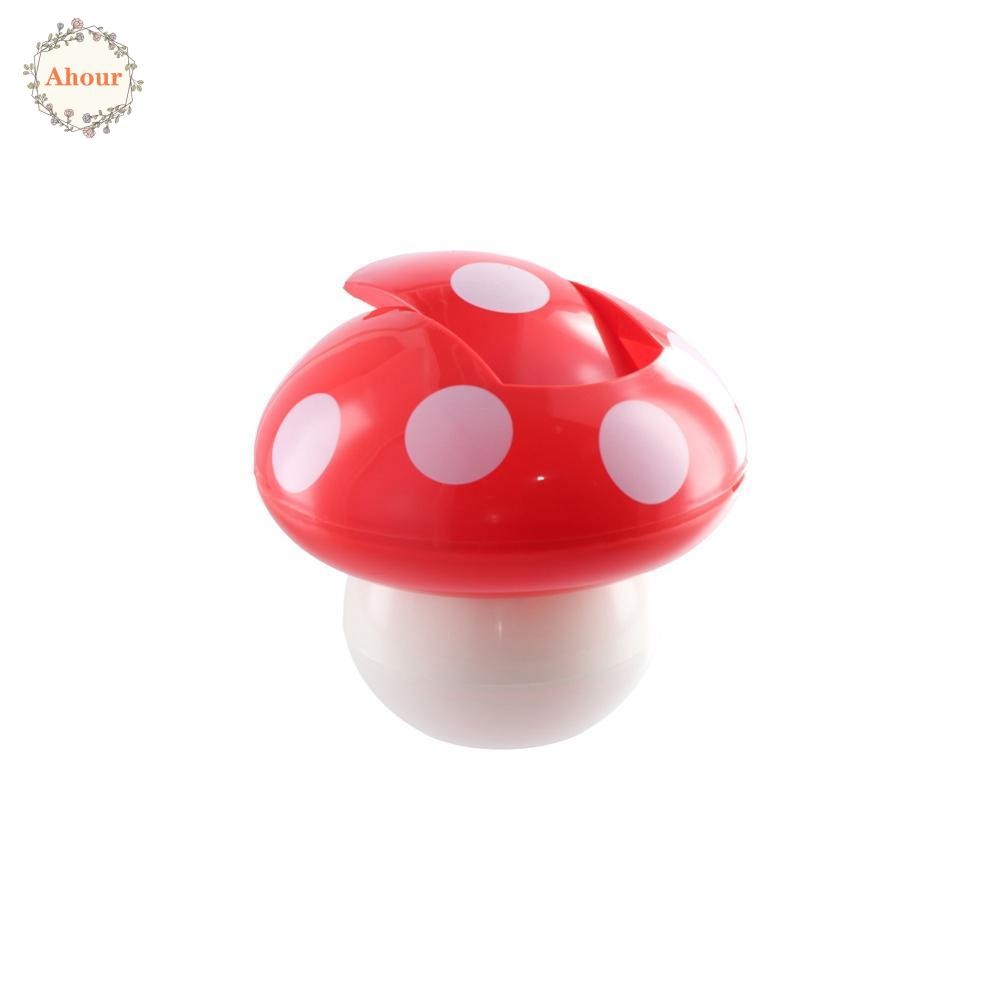 AHOUR Mushroom Trash Can, Red With Lid Desktop Dumpster, Container ...