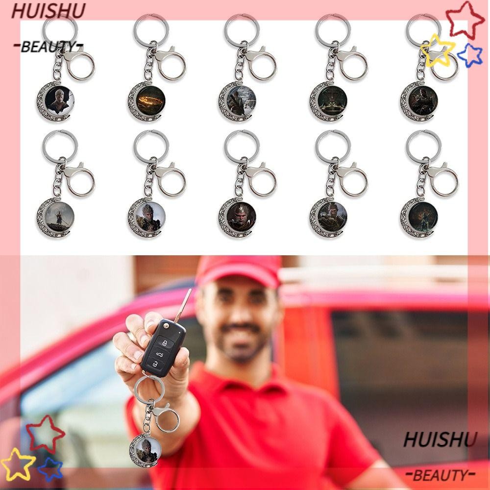 HUISHU Black Myth Wukong KeyChain, Rotating Two-sided Wukong Key Chain ...