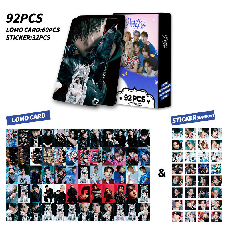92-96pcs STRAY KIDS SKZ HOP Lomo Cards GIANT JJAM ATE Lose My Breath ...