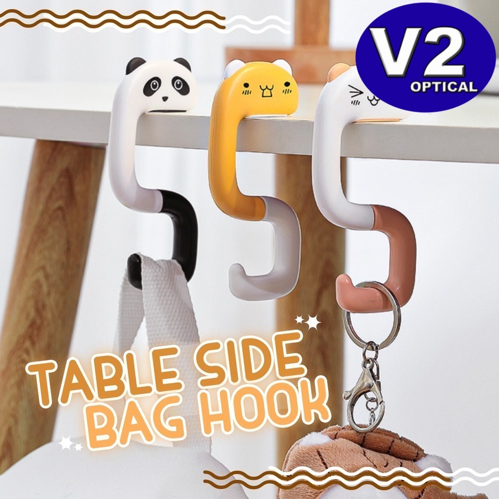 (1 PCS) Cartoon Foldable Hook Non-Stick Bag Hanger Portable Seamless ...