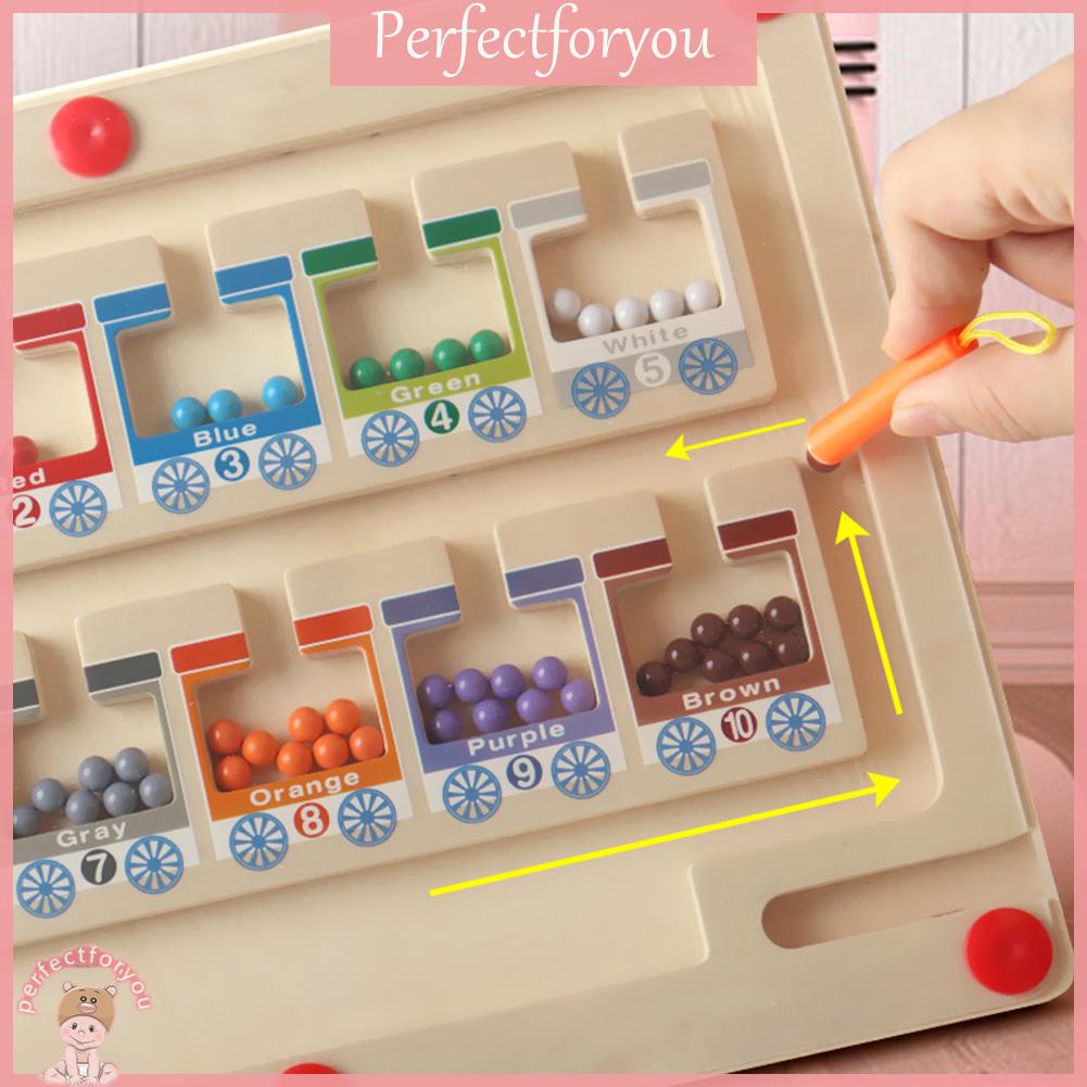 perfectFU Magnetic Color Number Maze Board Sensory Development Magnetic ...