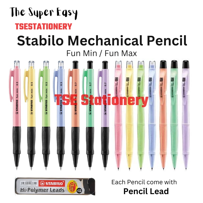 Stabilo Fun Min / Fun Max Mechanical Pencil (0.5mm / 0.7mm) Stabilo ...