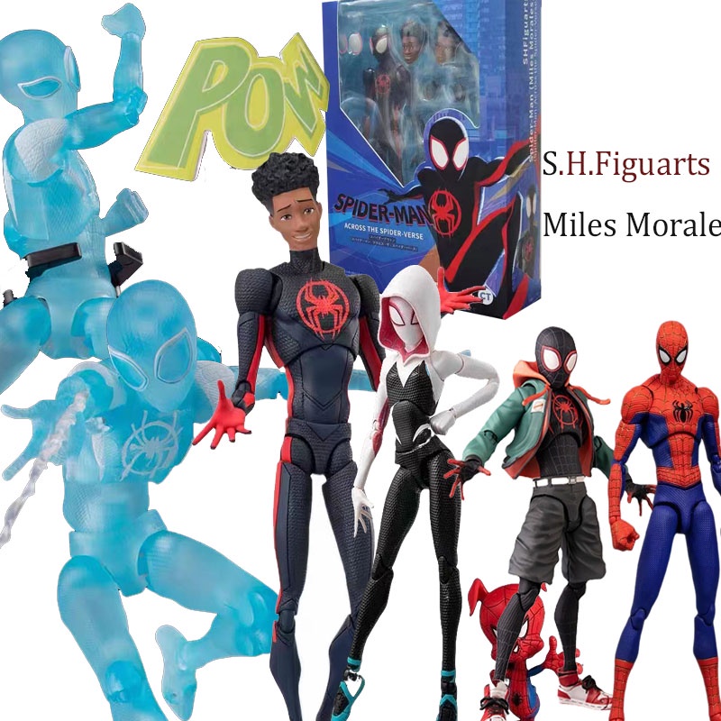Sh Figuarts Spiderman Spider-Verse Spider Gwen Stacy Miles Morales ...