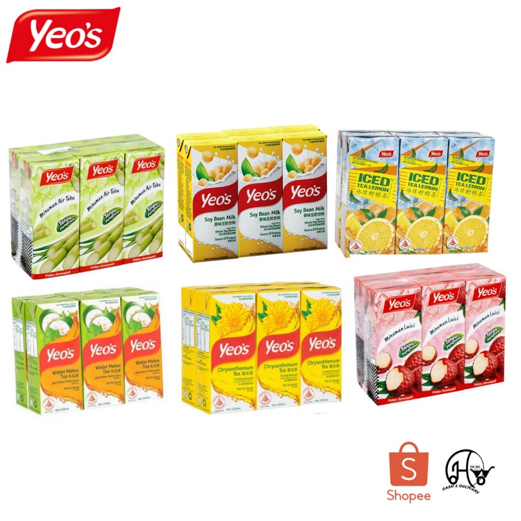 Yeo's Asian Drink 250ml x 6pcs | Shopee Malaysia