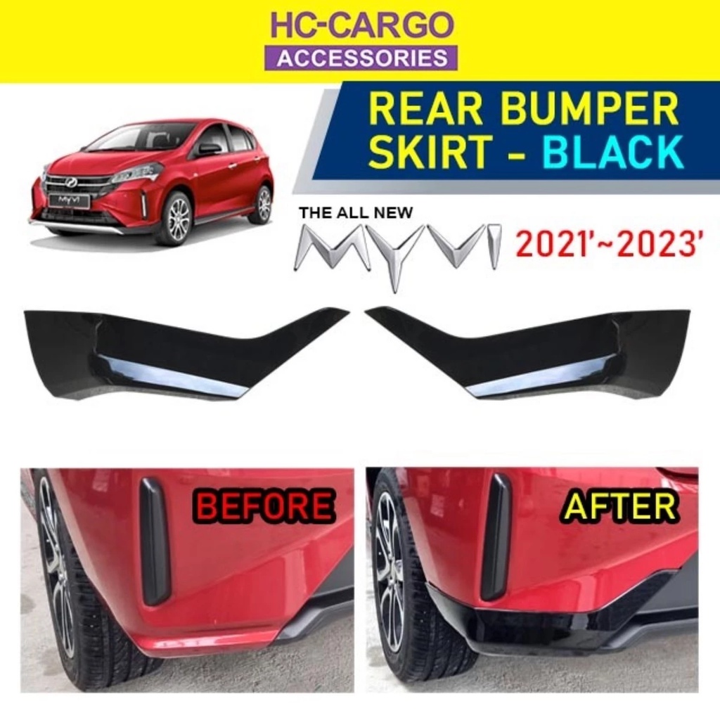HC Cargo Perodua Myvi G3 2023 - 24 Rear Skirt Gear Up New Facelift Bumper Body Kit - New Model ...