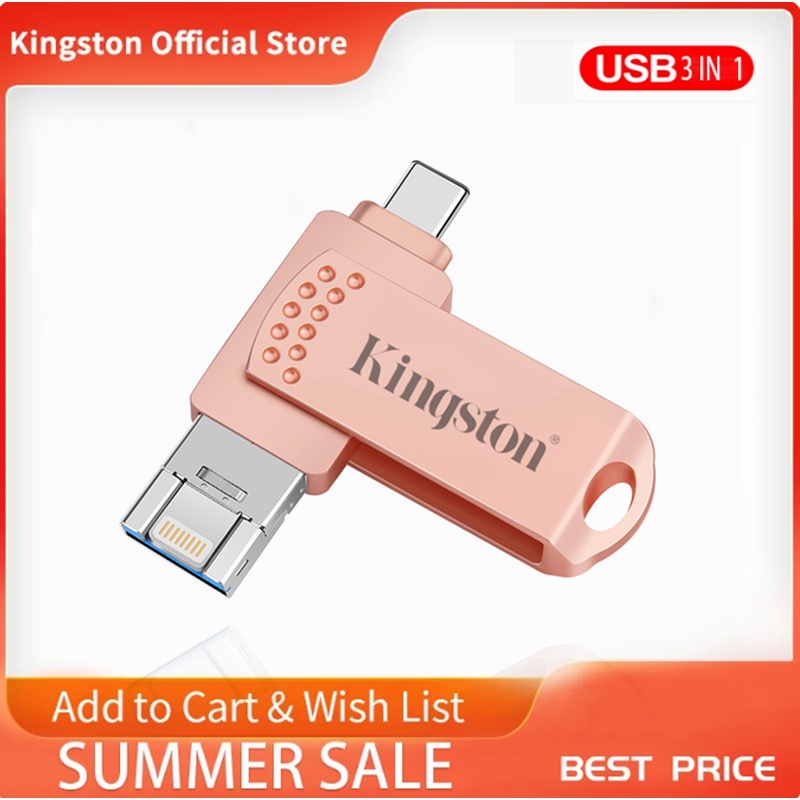 Kingston OTG USB Flash Drive 512GB 1TB with Type-C for IPhone14/13/12 ...