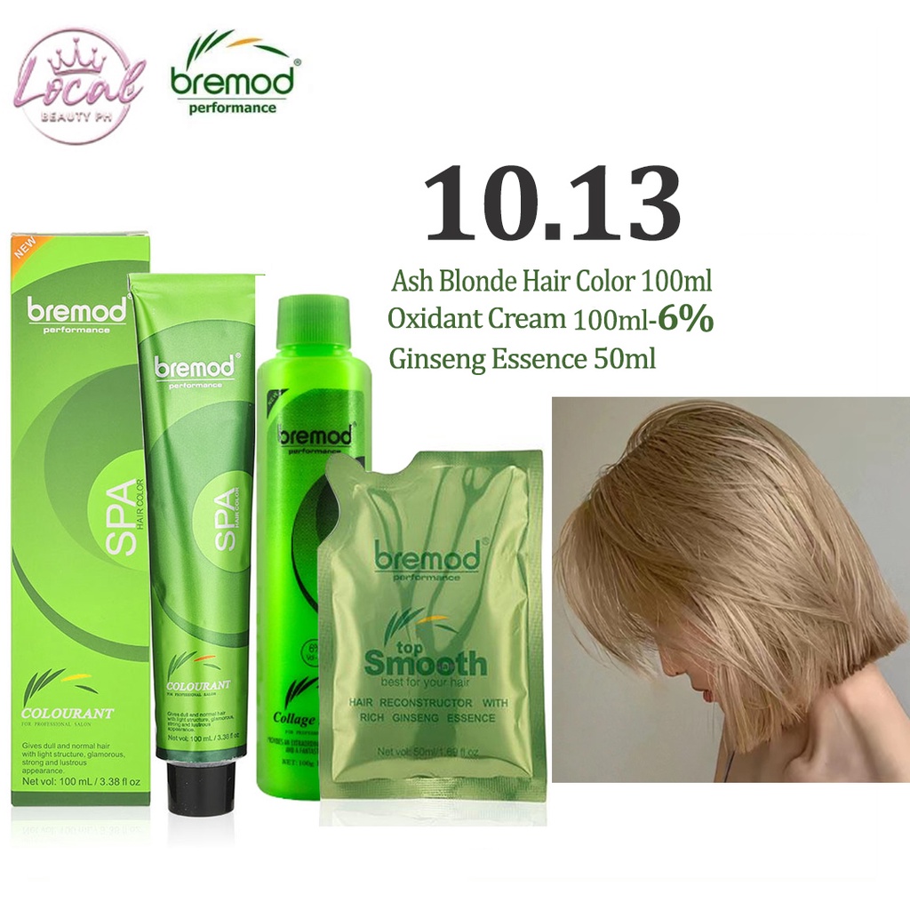 Bremod Hair Color 10.13 Ash Blonde+Oxidizer 100ml Essence 50ml Request ...