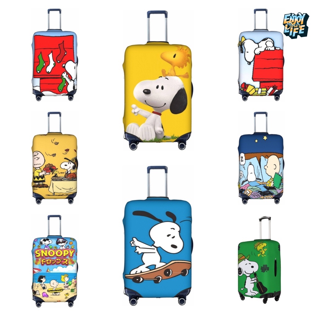 [Spot] Snoopy Pattern Personalized Anime Travel Thick Luggage Cover ...