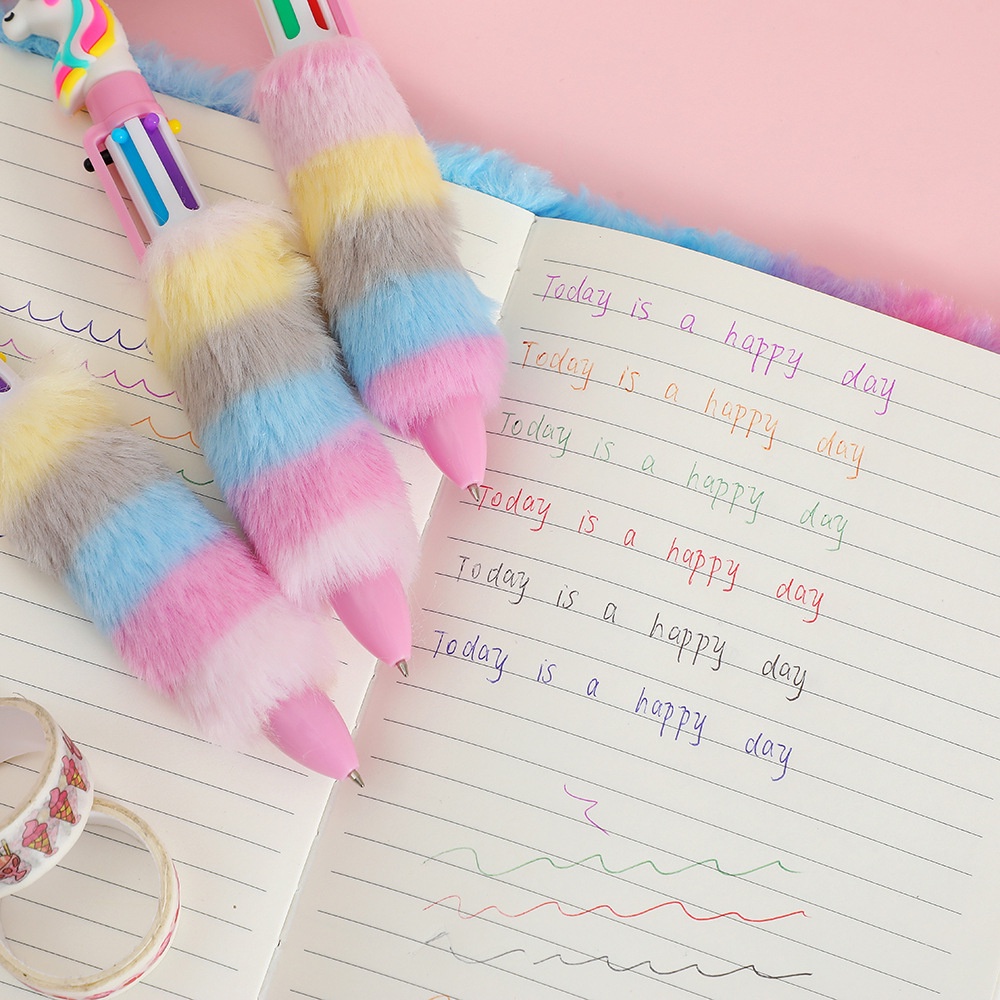 Unicorn Ballpoint Pen Colored Pens Multiple Color Pen in One Classroom ...