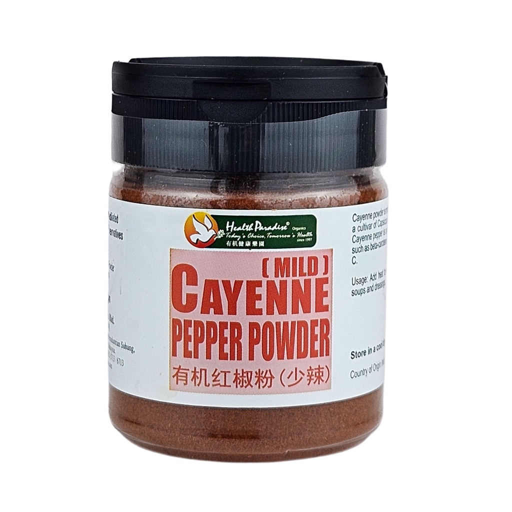 Health Paradise Organic Cayenne Pepper Powder (Mild) Btl 130g | Shopee ...