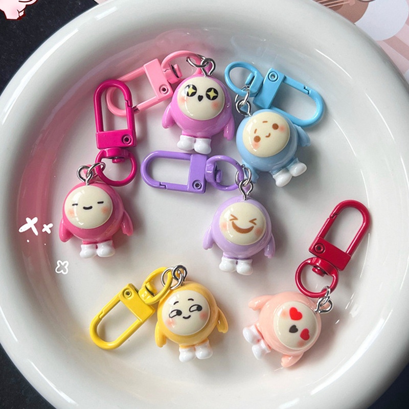 Cute Tamagon Keychain Candy Color Mini Keyring Car Key Chain Backpack ...