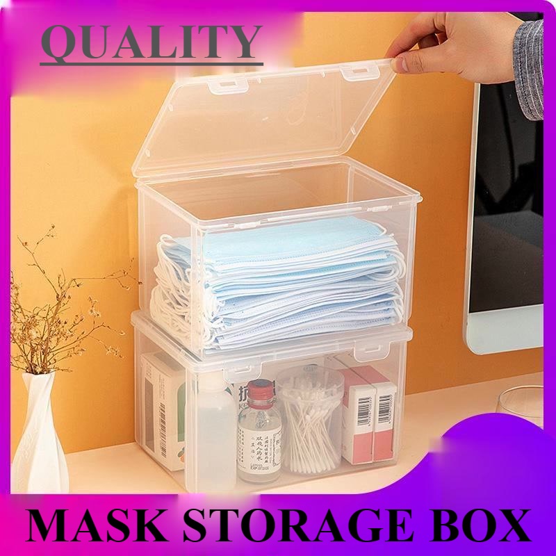 MASK STORAGE BOX CONVENIENCE HYGIENE COVERED BIGGER | Shopee Malaysia