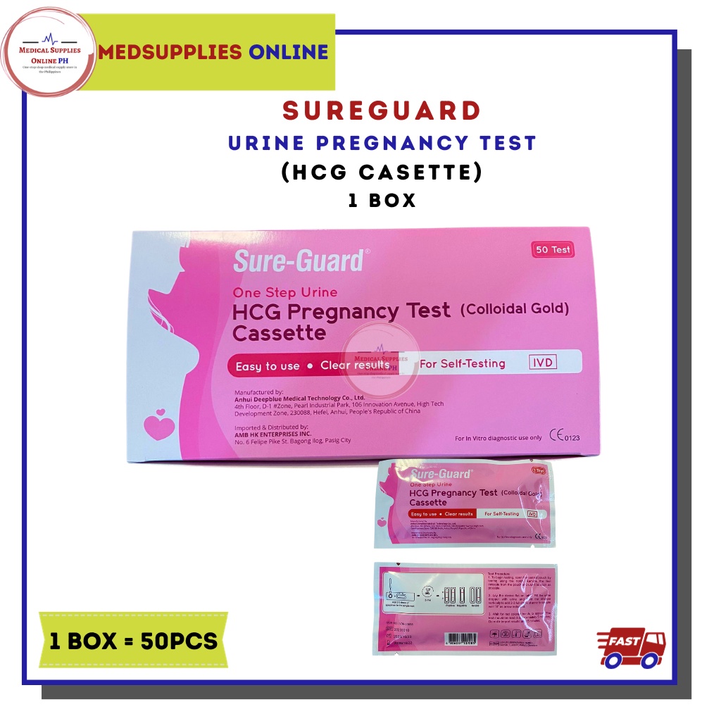 Pregnancy Test Kit PT Sure-Guard HCG Cassette Sold per BOX (50pcs per ...