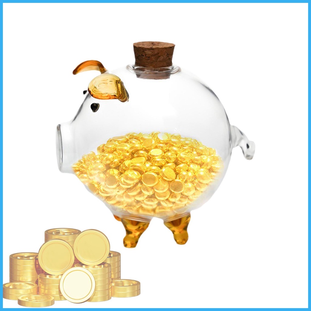 Money Jar Pig Shape Coin Bank Container Box Portable Pig Money Box ...