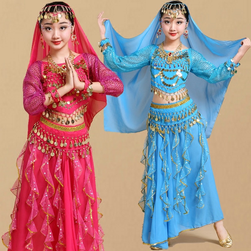 Children Girl Belly Dance Costumes Kids Belly Dancing Girls Bollywood ...