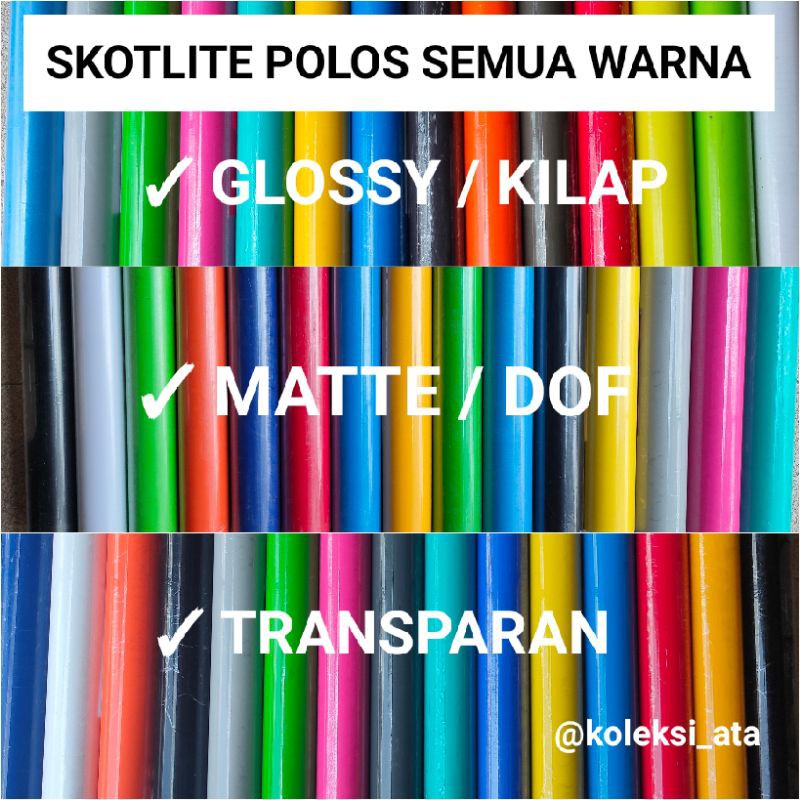 Plain Skotlite All Colors - Skolet Profix / Nicai Area Width 45 Skotlet ...