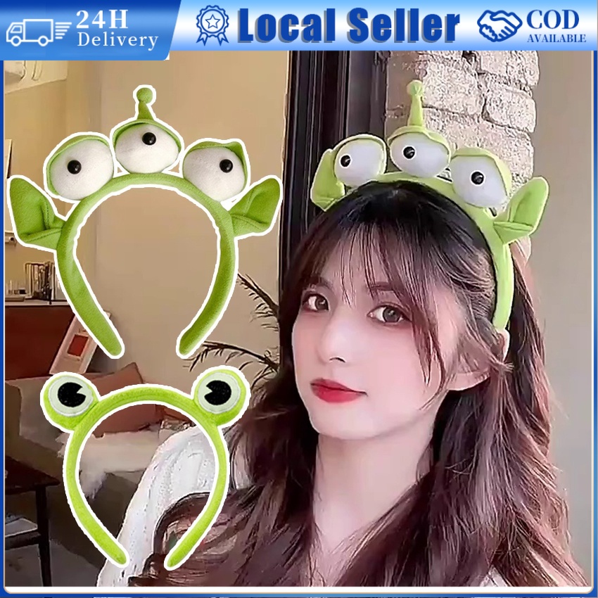 Cute cartoon hair hoop Toy Story Alien Three-eyed Monster Plushie Plush ...
