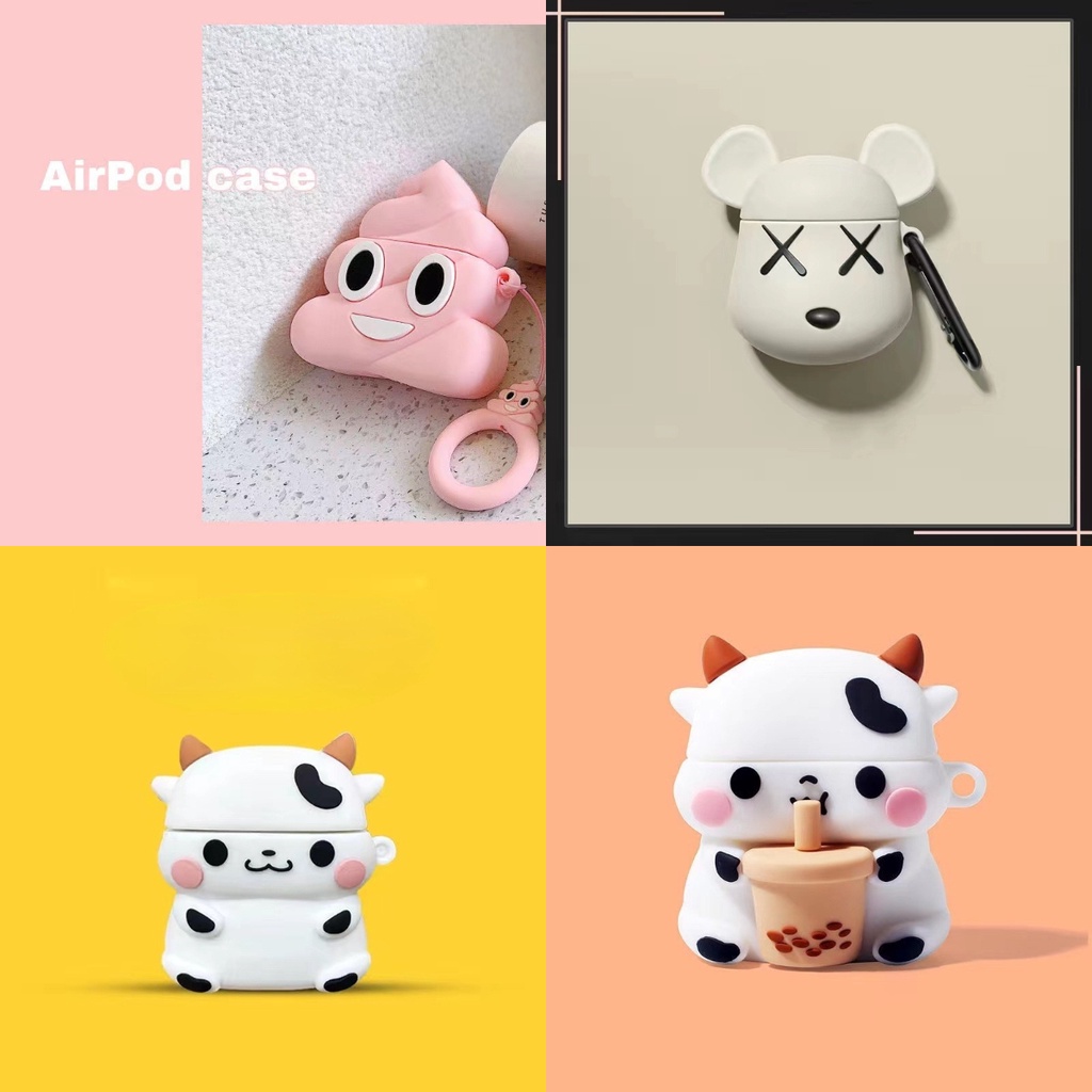 Casing For Airpod 1 2 3 Pro Pro 2 Earphone Case Cute milk tea cow ...