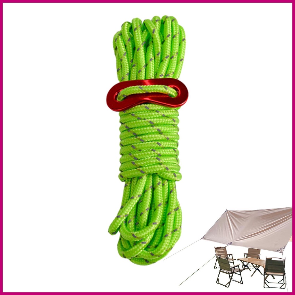 Survival Rope Reflective Tent with Aluminum Guylines Adjuster Tent Tie ...