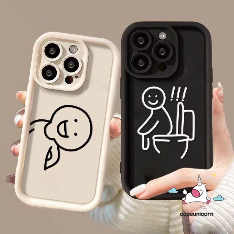 Cartoon Pencil Drawing Stick Man Phone Case Compatible For IPhone 7Plus ...