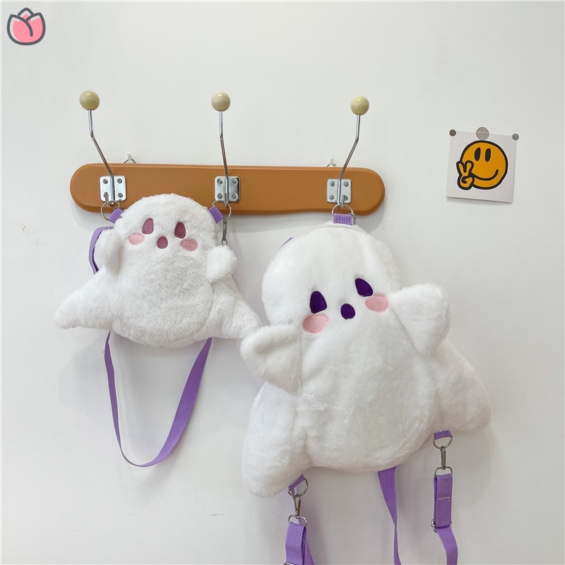 Kawaii Gothic Plush Backpack Goth Plush Fluffy Bag Dark Gothic Backpack ...