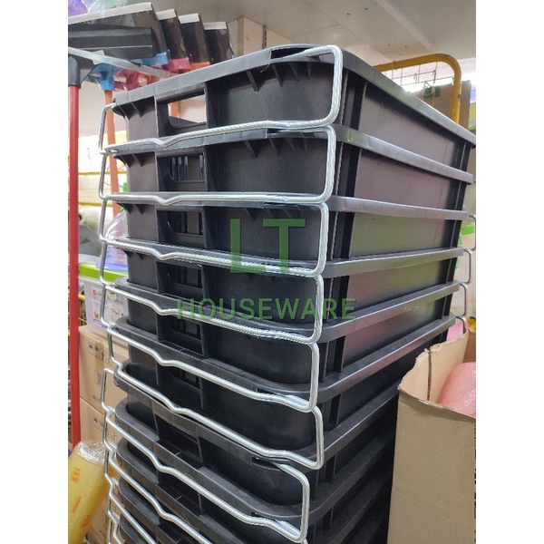 Heavy Duty Industrial Container with Metal Handle Bakul Sayur Plastic ...