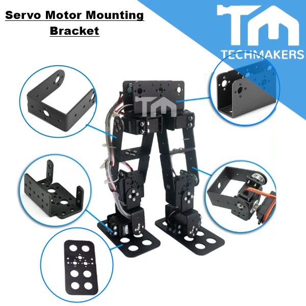 Servo Motor Bracket Mounting or Long U-Shape for Mount 180° MG995, MG996 Futaba Hiltec ...