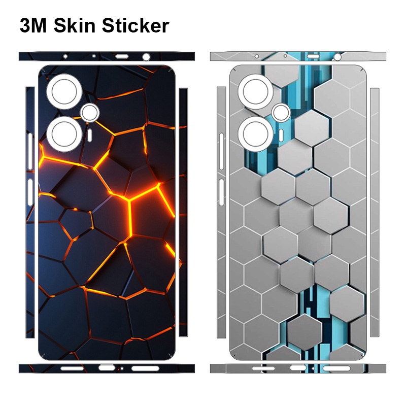 Xiaomi Poco F5 Colorful Crack Decal Skin MI 13T Pro Back Protector with ...