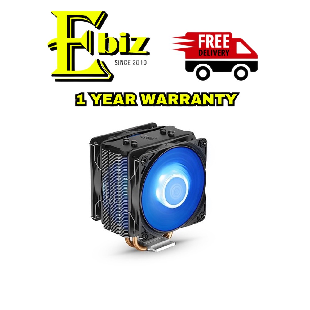 DEEPCOOL GAMMAXX 400 PRO DUAL FAN BLUE LED CPU COOLER FOR INTEL | AMD ...