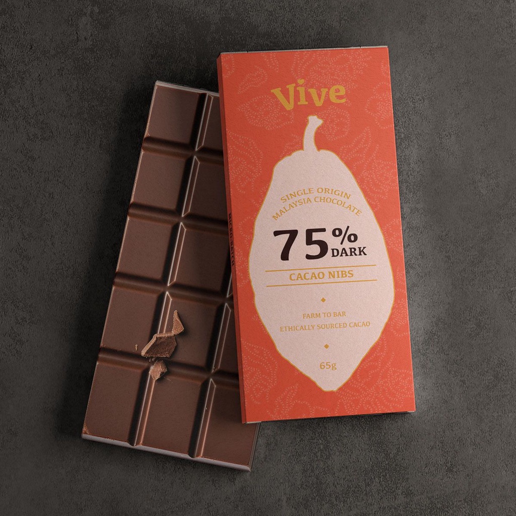 75% Premium Dark Chocolate with Cacao Nibs - Intense Indulgence ...