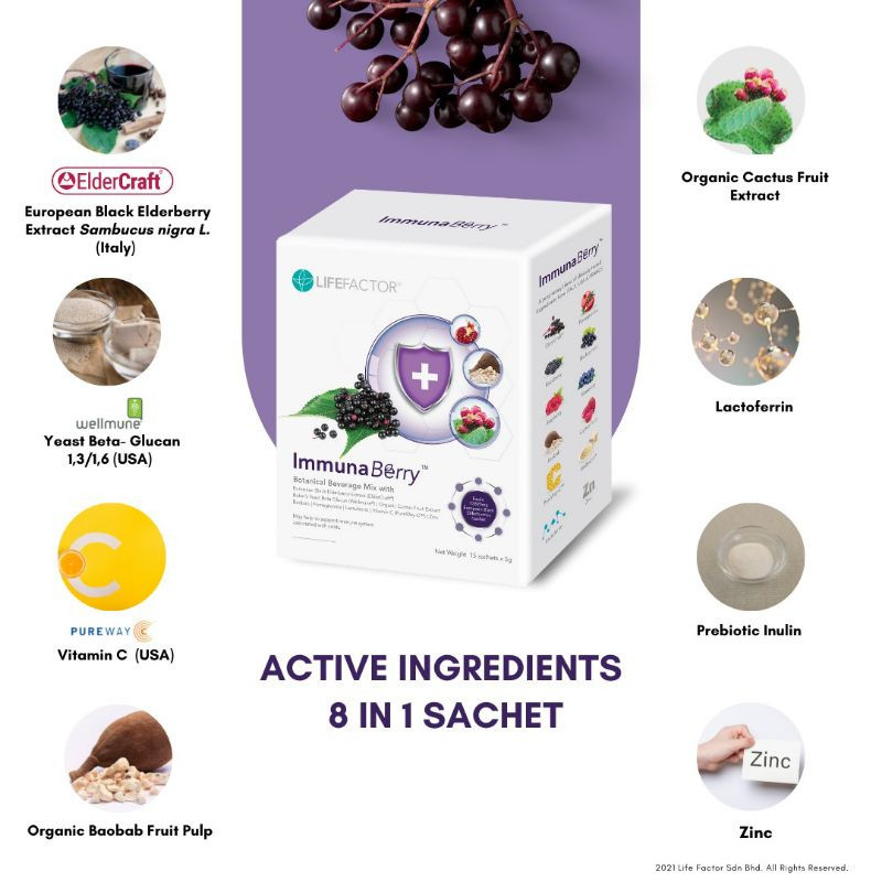 Life Factor Immuna Berry ( 15 Sachets / Box ) | Shopee Malaysia