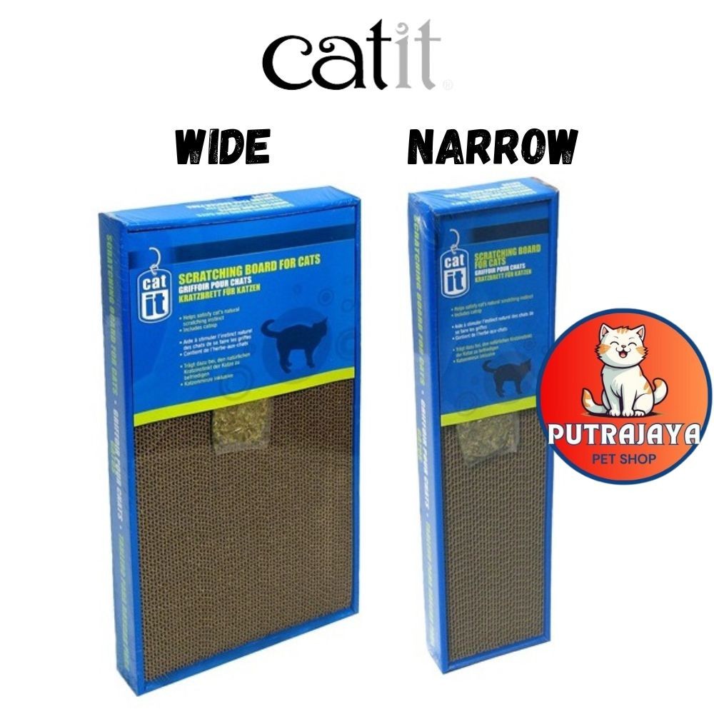 CATIT SCRATCHER WITH CATNIPS (WIDE/ NARROW) - CAT ASSESSORIES | Shopee ...