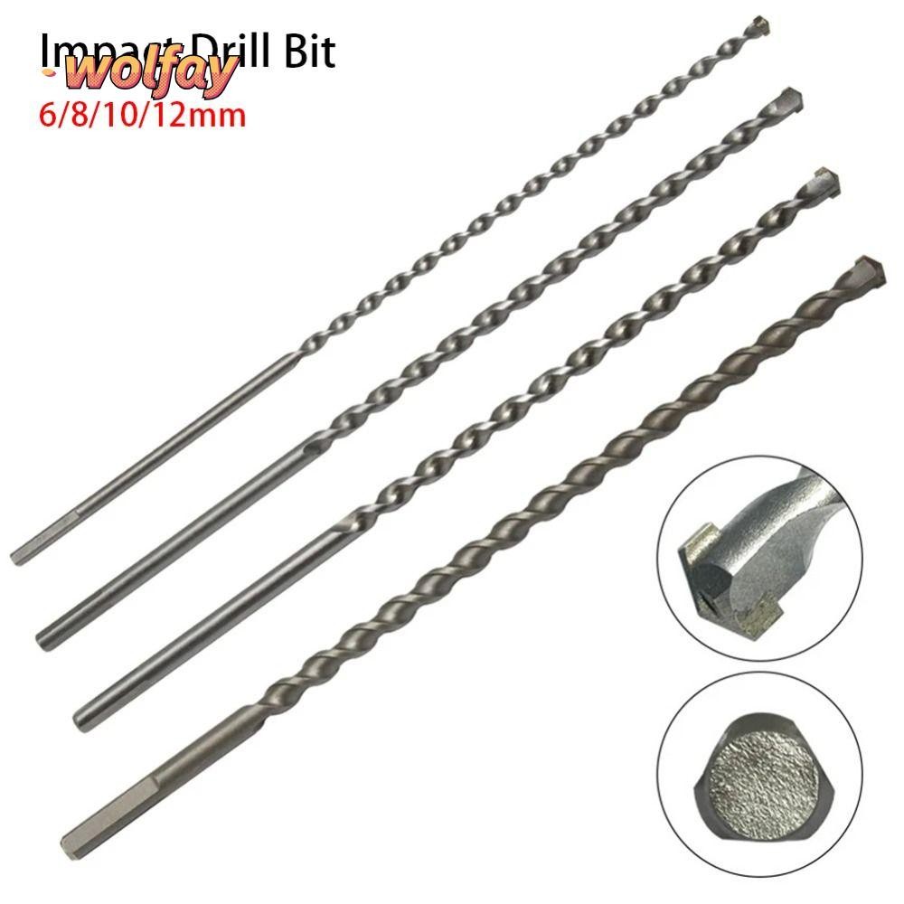 WOLFAY 1Pcs Impact Drill Bit, Triangle Shank 300/350mm Tungsten Carbide ...