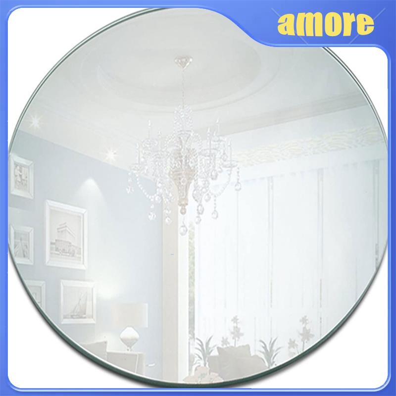 amo Round Acrylic Mirror Tray 8inch Circle Mirror Plate Decor Accessory ...