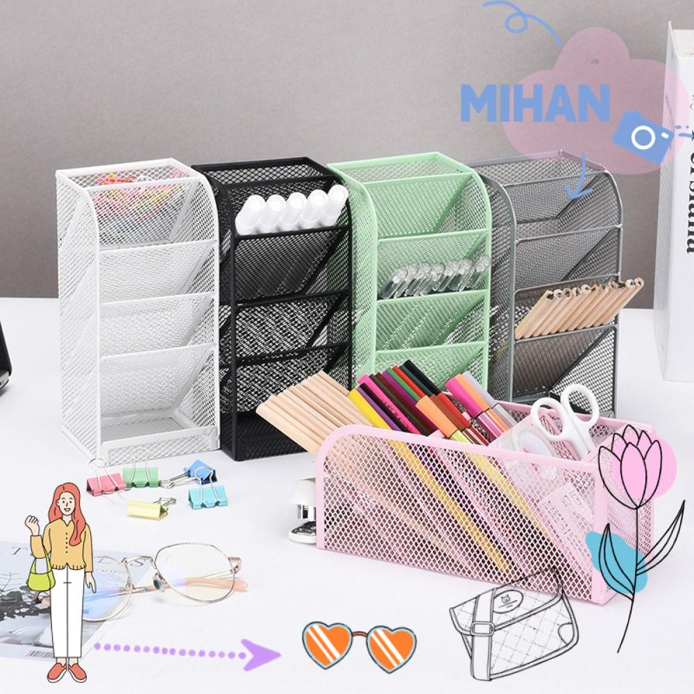 MIHAN Mesh Storage Box, Mesh Metal Metal Office Organizer, Simplicity ...