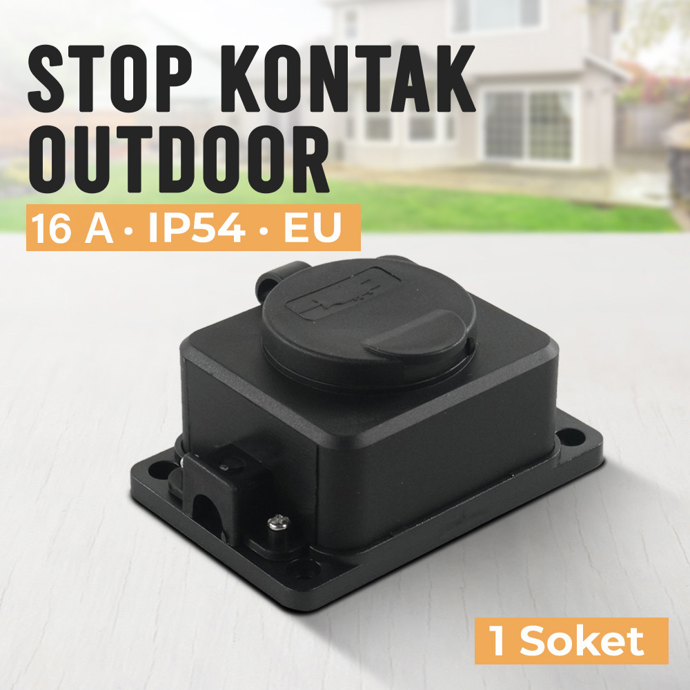 Tanxis Outdoor Socket Waterproof Terminal IP54 16A 250V EU 1 Socket ...