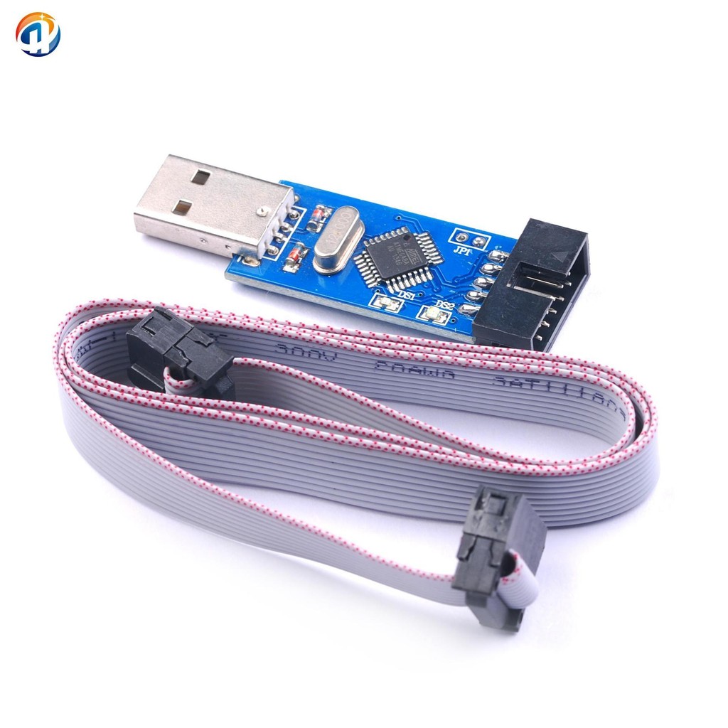 51/AVR Download Cable USBASP USBISP Downloader Microcontroller Programmer Free 60cm Flat Cable ...
