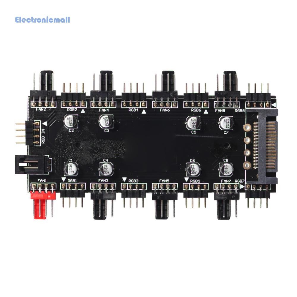 # 1 To 8 RGB PWM HUB for PC Fan Cooler 12V/4 Pin Adapter Powered By ...